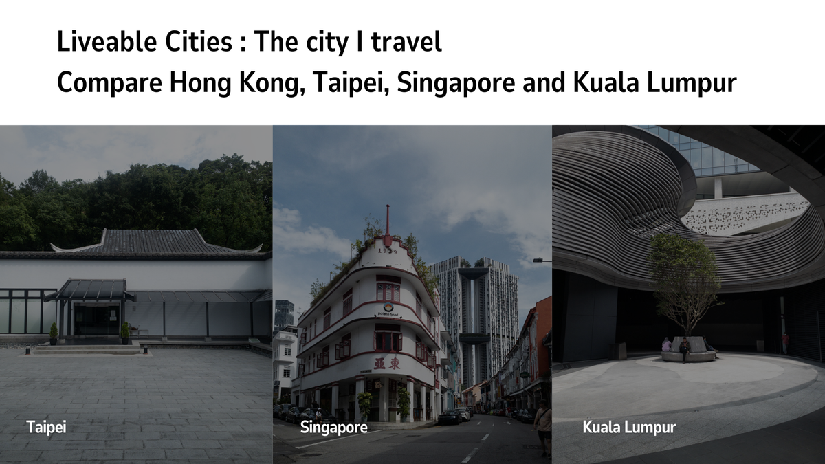 9 Factors for a Liveable Cities - Compare Hong Kong, Taipei, Singapore ...